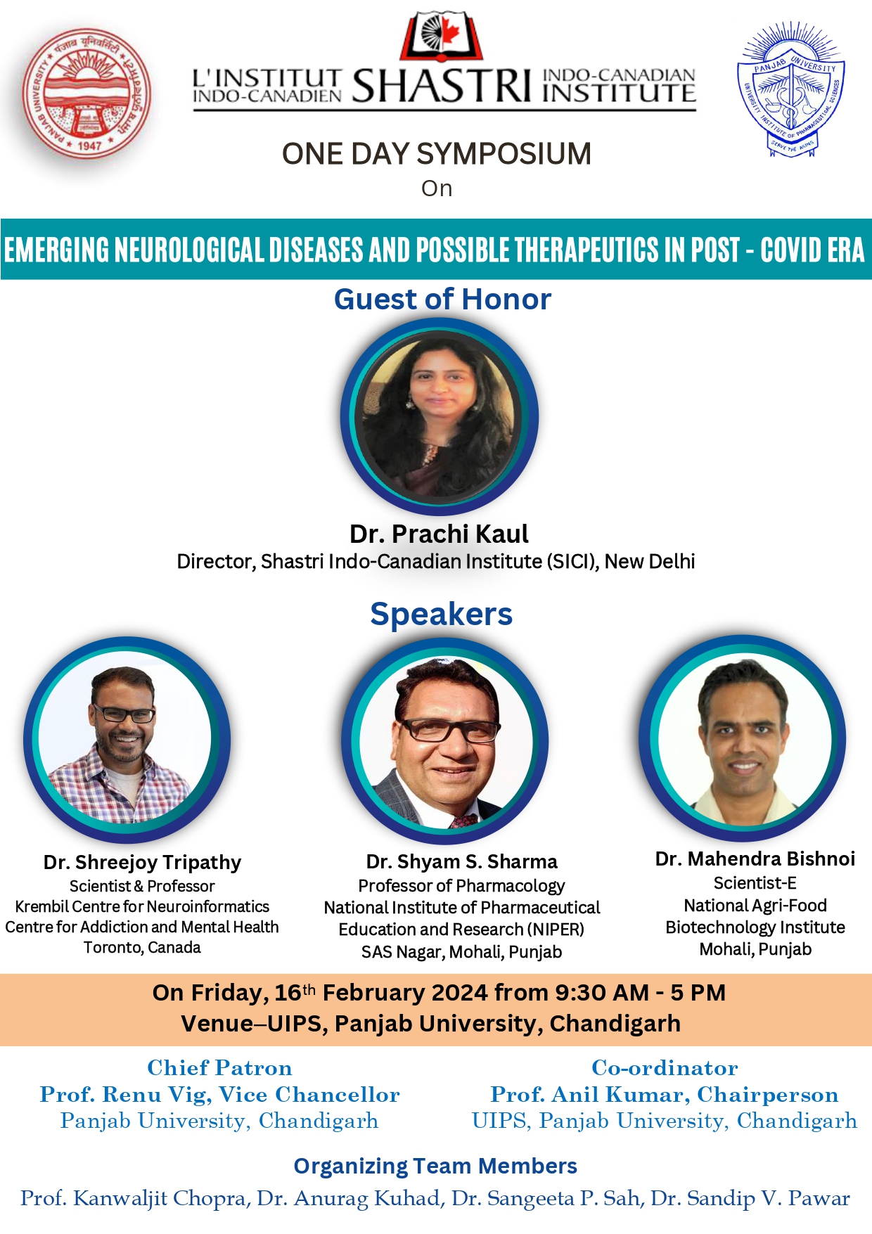 SYMPOSIUM On "Emerging Neurological Diseases and Possible Therapeutics ...