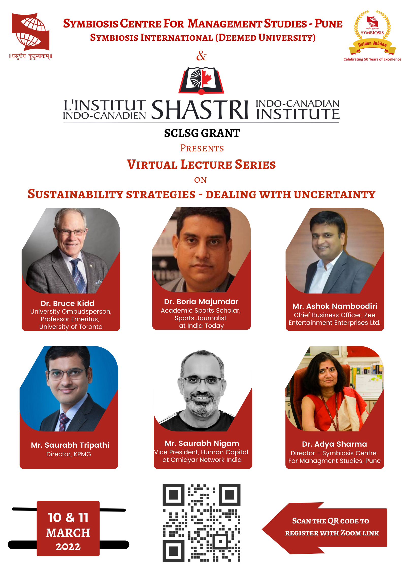 Virtual Lecture Series on "Sustainability Strategies- Dealing with ...
