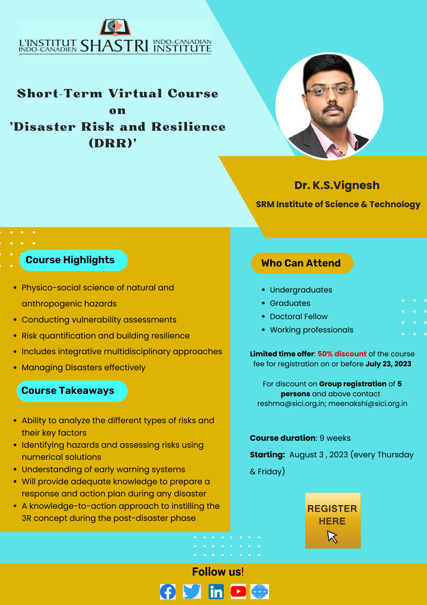 Short-Term Virtual Course on 'Disaster Risk and Resilience (DRR ...